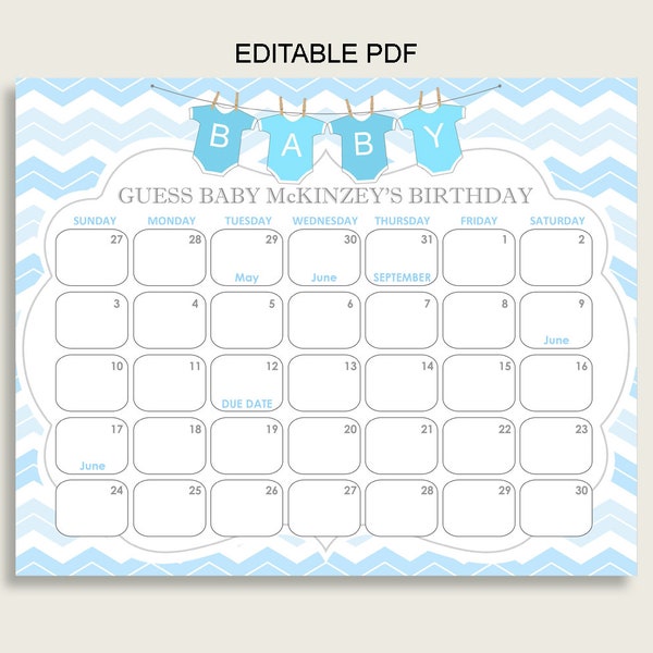 Chevron Calendar - Etsy