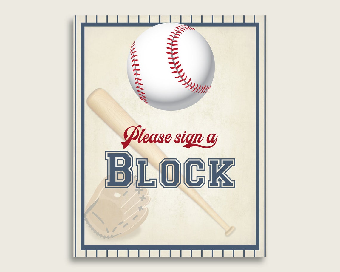Blue Beige Please Sign A Block Sign and Decorate A Block Sign - Etsy