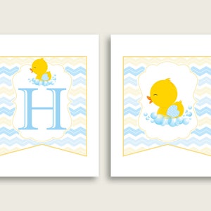 Rubber Duck Baby Shower Banner All Letters, Birthday Party Banner ...