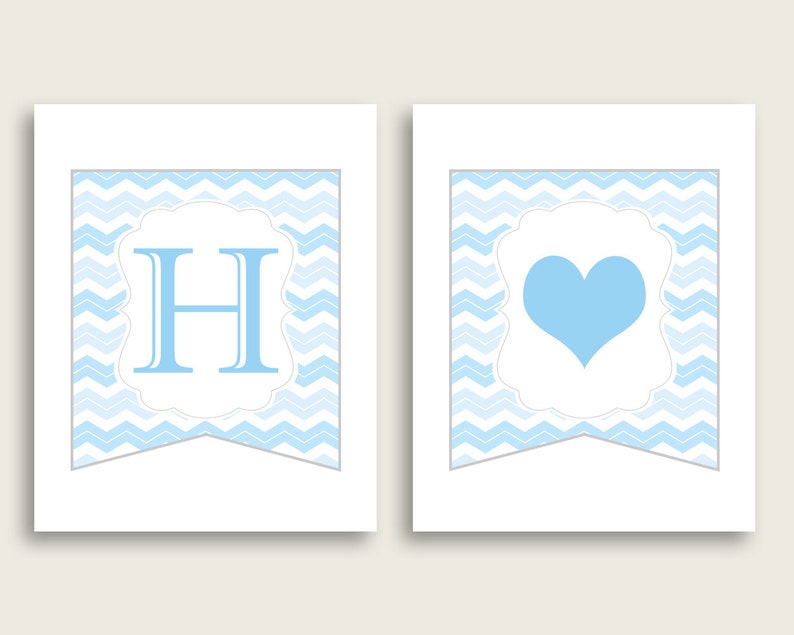 Chevron Baby Shower Banner All Letters Birthday Party Banner | Etsy