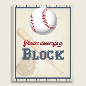 Blue Beige Please Sign A Block Sign and Decorate A Block Sign ...