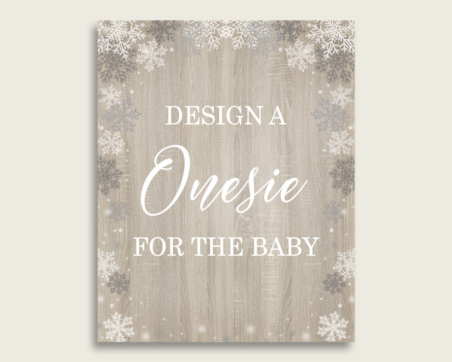 White Beige Please Sign the Onesie Sign and Design A Onesie | Etsy