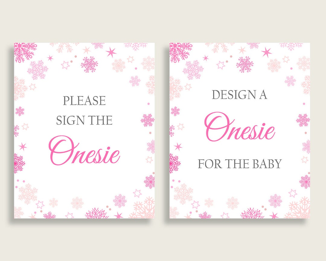 Sign the Onesie Baby Shower Design A Onesie Winter Baby Shower Sign the ...