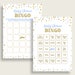 Bingo Baby Shower Bingo Confetti Baby Shower Bingo Blue Gold - Etsy