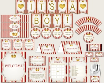 Red Baby Shower | Etsy