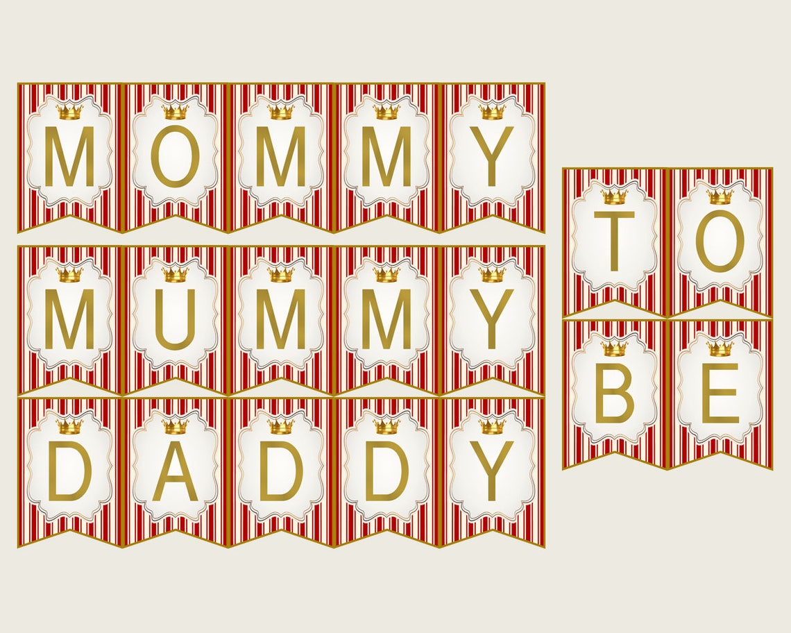 Chair Banner Baby Shower Chair Banner Prince Baby Shower Chair | Etsy