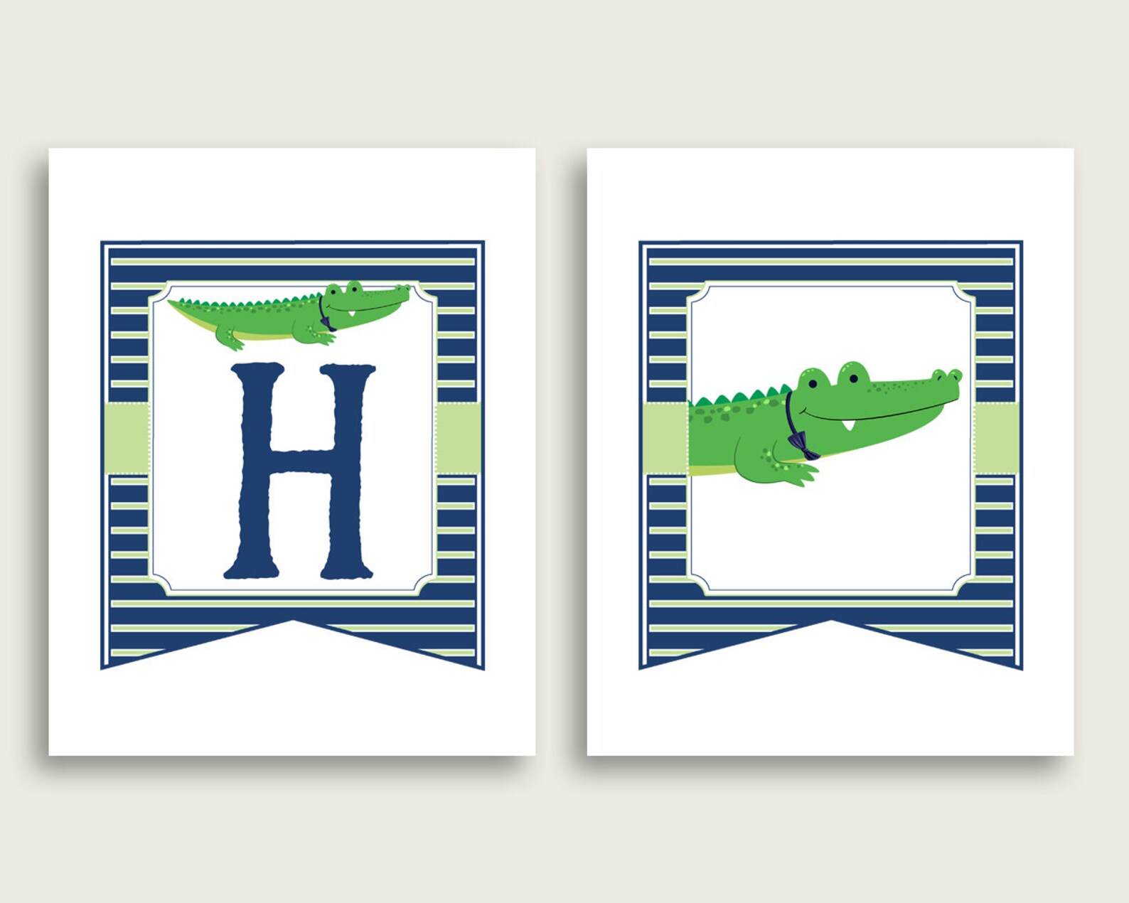Alligator Baby Shower Banner All Letters, Birthday Party Banner ...