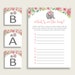 Pink Elephant Baby Shower What's in the Bag Game Pink - Etsy