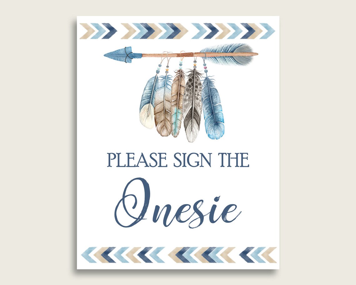 Blue Beige Please Sign the Onesie Sign and Design A Onesie - Etsy