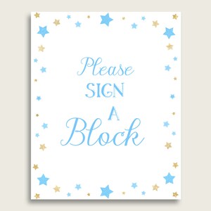 Blue Gold Please Sign A Block Sign and Decoarate A Block Sign ...