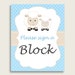 Blue White Please Sign A Block Sign and Decorate A Block Sign - Etsy