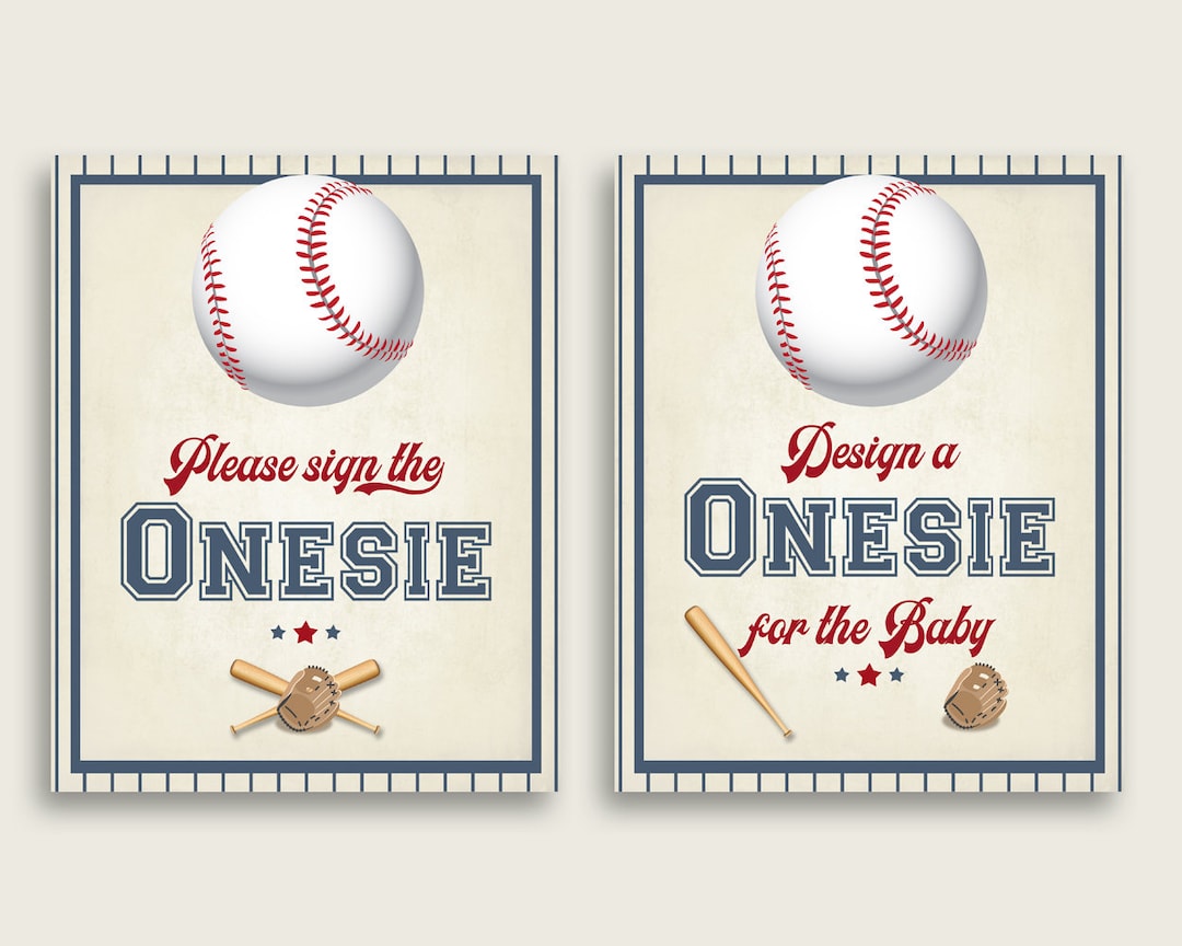 Blue Beige Please Sign the Onesie Sign and Design A Onesie Sign ...