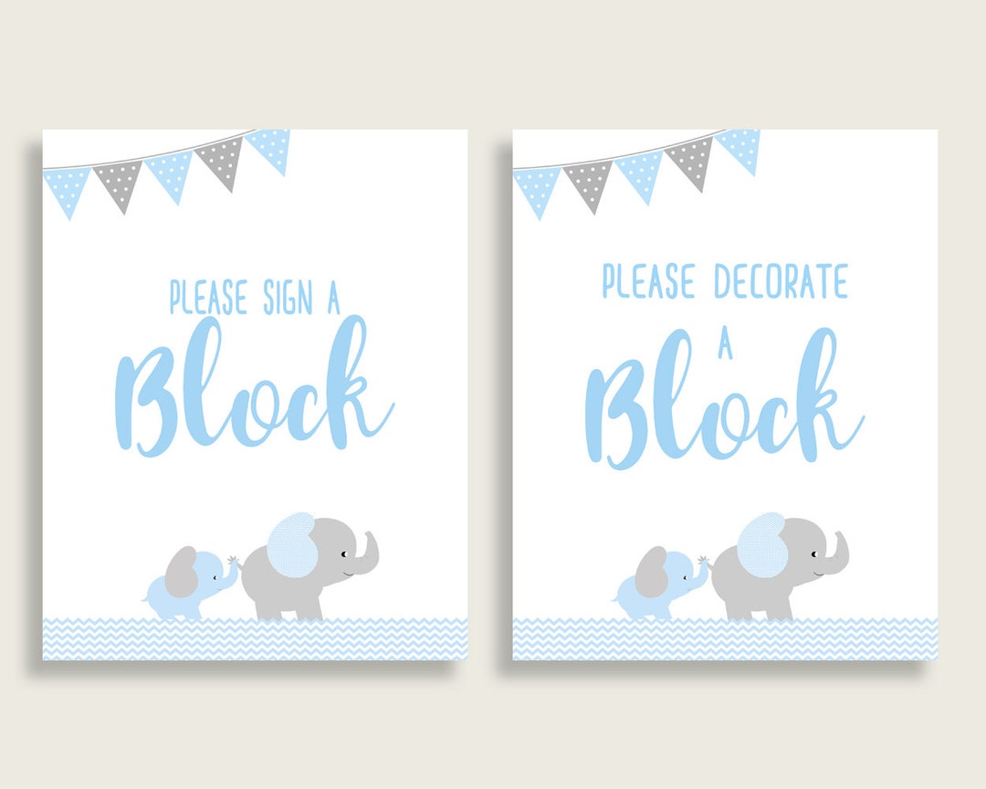 Blue Grey Please Sign A Block Sign and Decoarate A Block Sign ...