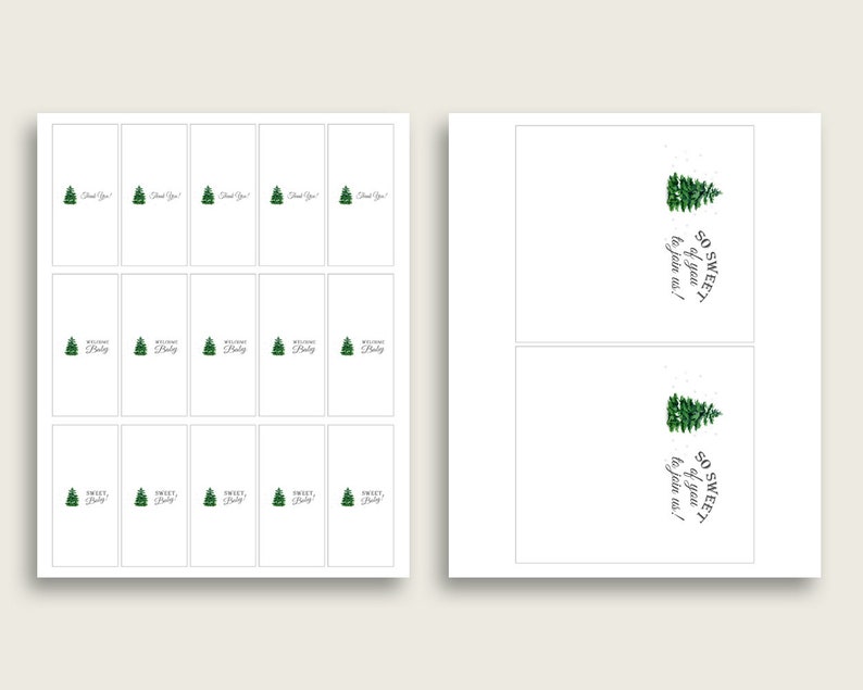 Winter Tree Hershey Candy Bar Wrapper Printable Green White - Etsy