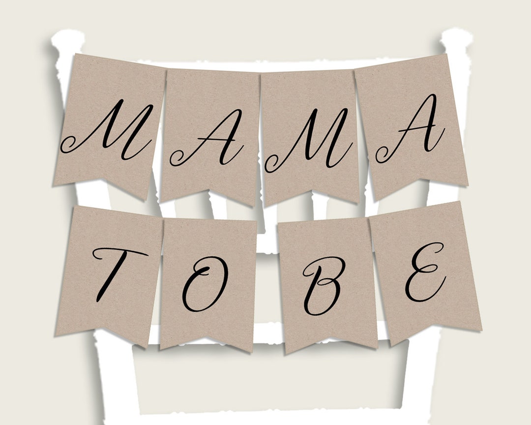 Chair Banner Baby Shower Chair Banner Kraft Baby Shower Chair Banner ...