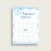 Whale Baby Shower Bingo Cards Printable, Blue White Baby Shower Boy, 60 ...