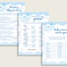Whale Baby Shower Games Printable Pack Blue White Baby Shower - Etsy