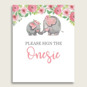 Pink Grey Please Sign the Onesie Sign and Design A Onesie Sign ...
