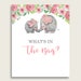 Pink Elephant Baby Shower What's in the Bag Game Pink - Etsy