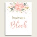 Pink Gold Please Sign A Block Sign and Decorate A Block Sign Printables ...
