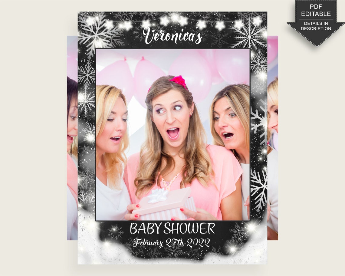 Printable Photo Booth Frame Editable Selfie Frame Black - Etsy