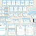 Blue Beige Baby Shower Decorations Boy Kit, Clothes Baby Shower Party ...