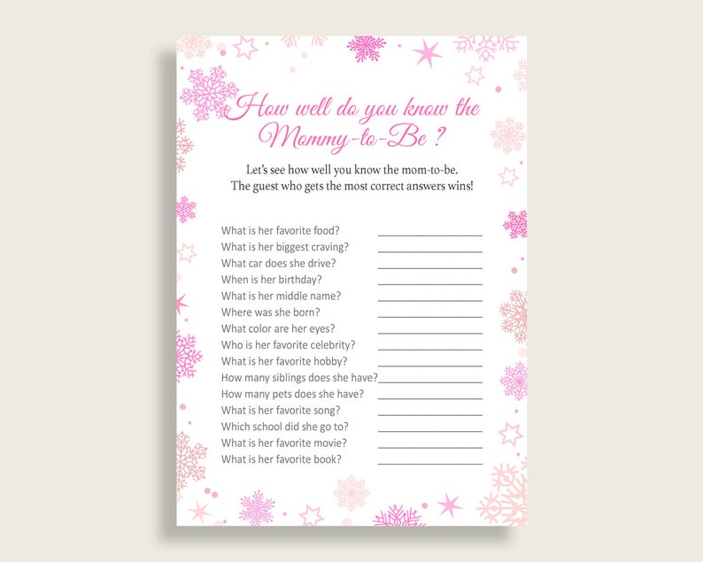 How Well Do You Know Mommy Baby Shower How Well Do You Know - Etsy How Well Do You Know Mommy Baby Shower How Well Do You Know - Etsy