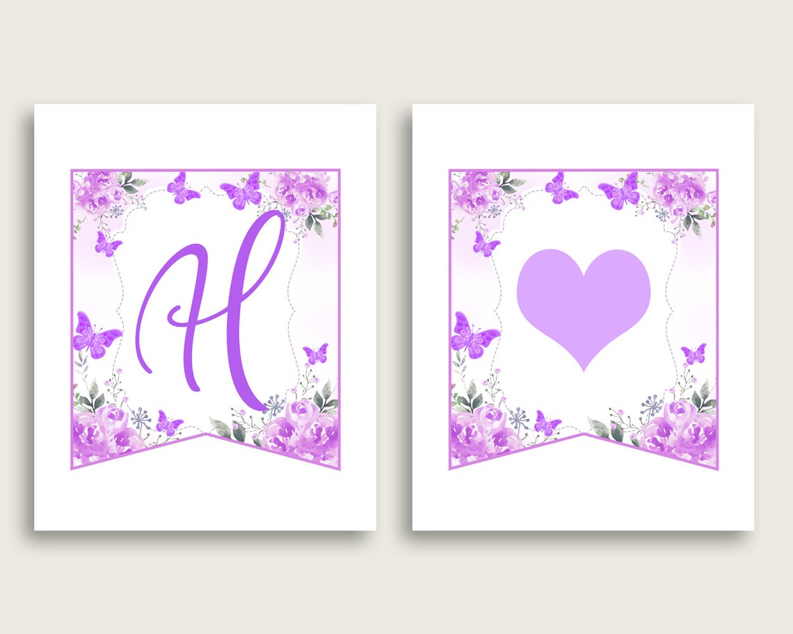 Butterfly Baby Shower Banner All Letters Birthday Party - Etsy