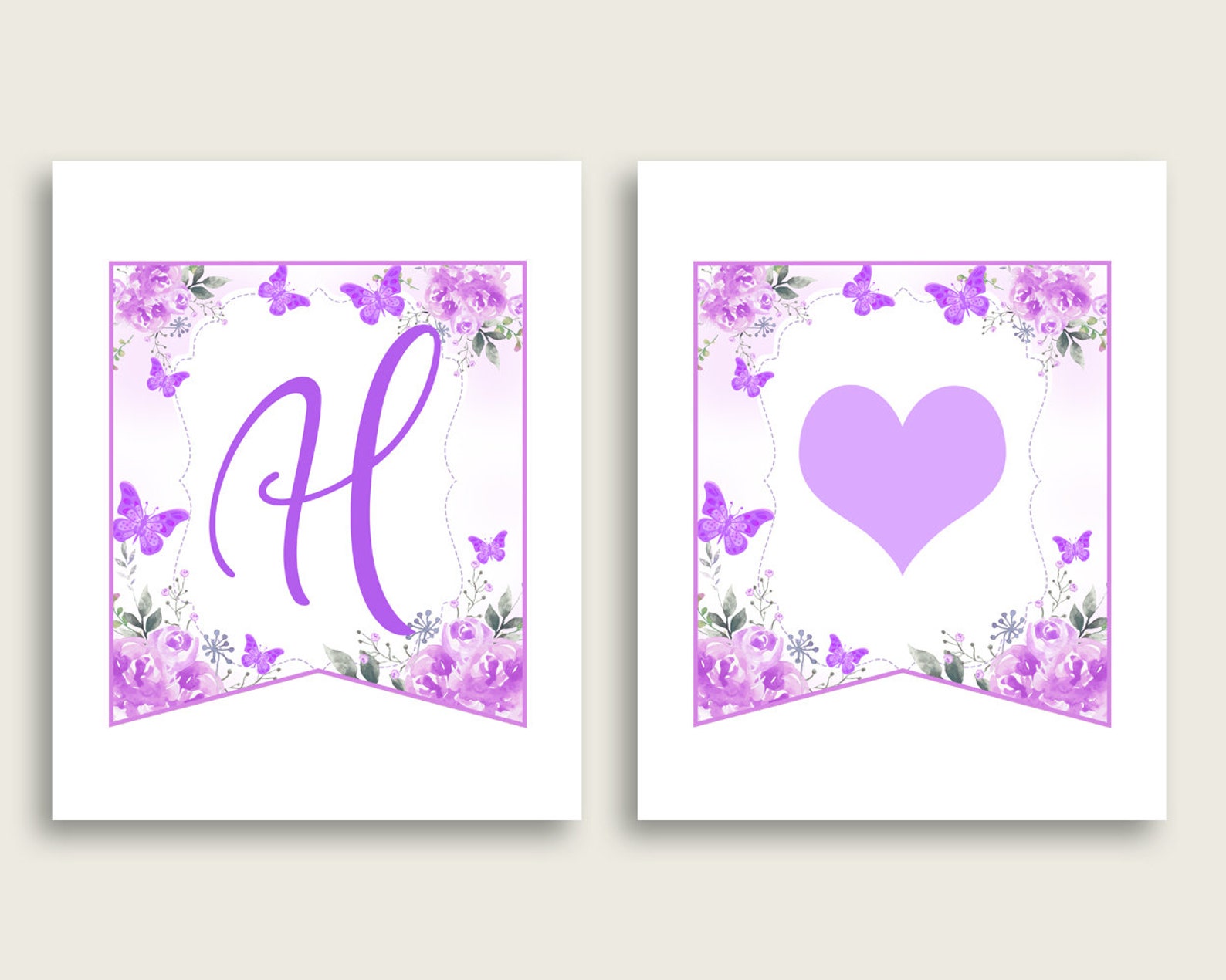 Butterfly Baby Shower Banner All Letters Birthday Party - Etsy