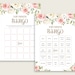 Floral Baby Shower Bingo, Printable Bingo Prefilled Cards, Girl Baby ...