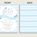 Chevron Baby Shower Invitations Printable, Digital or Printed ...