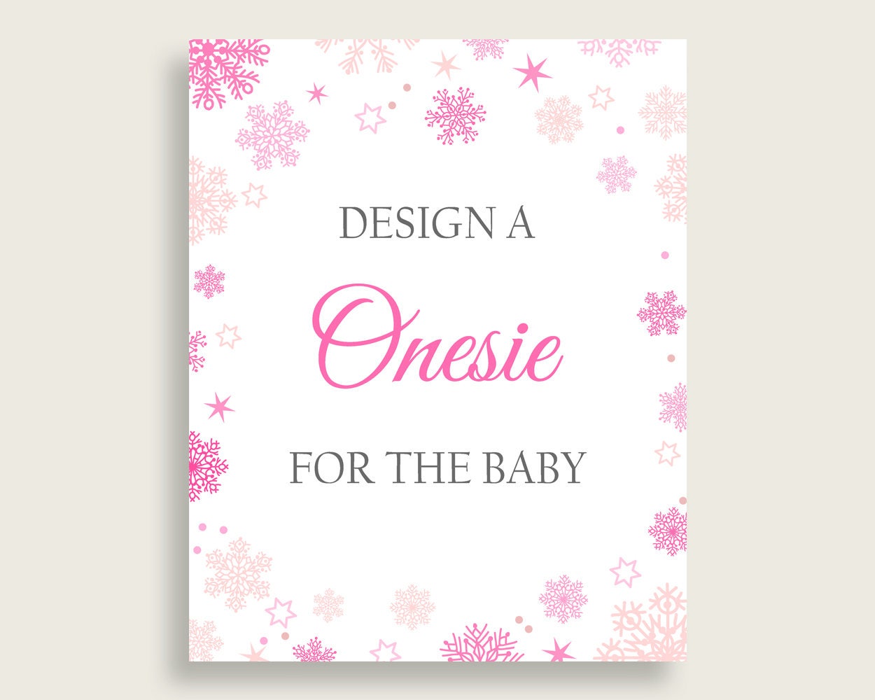 Sign the Onesie Baby Shower Design A Onesie Winter Baby Shower | Etsy
