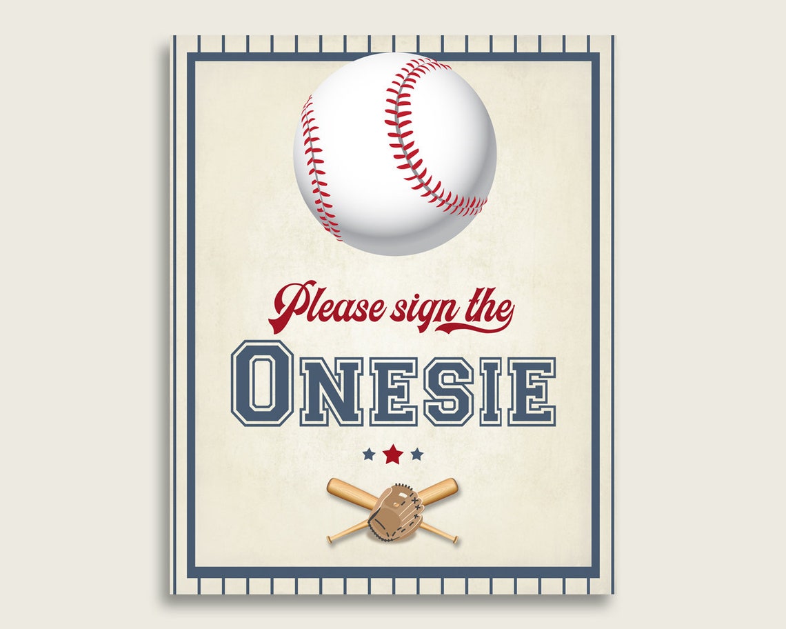Blue Beige Please Sign the Onesie Sign and Design A Onesie Sign ...