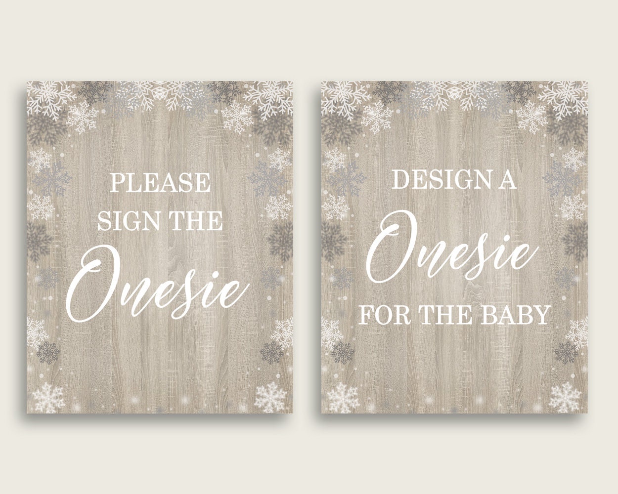 White Beige Please Sign the Onesie Sign and Design A Onesie | Etsy