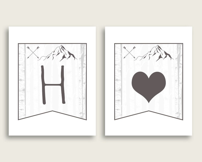 Adventure Mountain Baby Shower Banner All Letters Birthday - Etsy