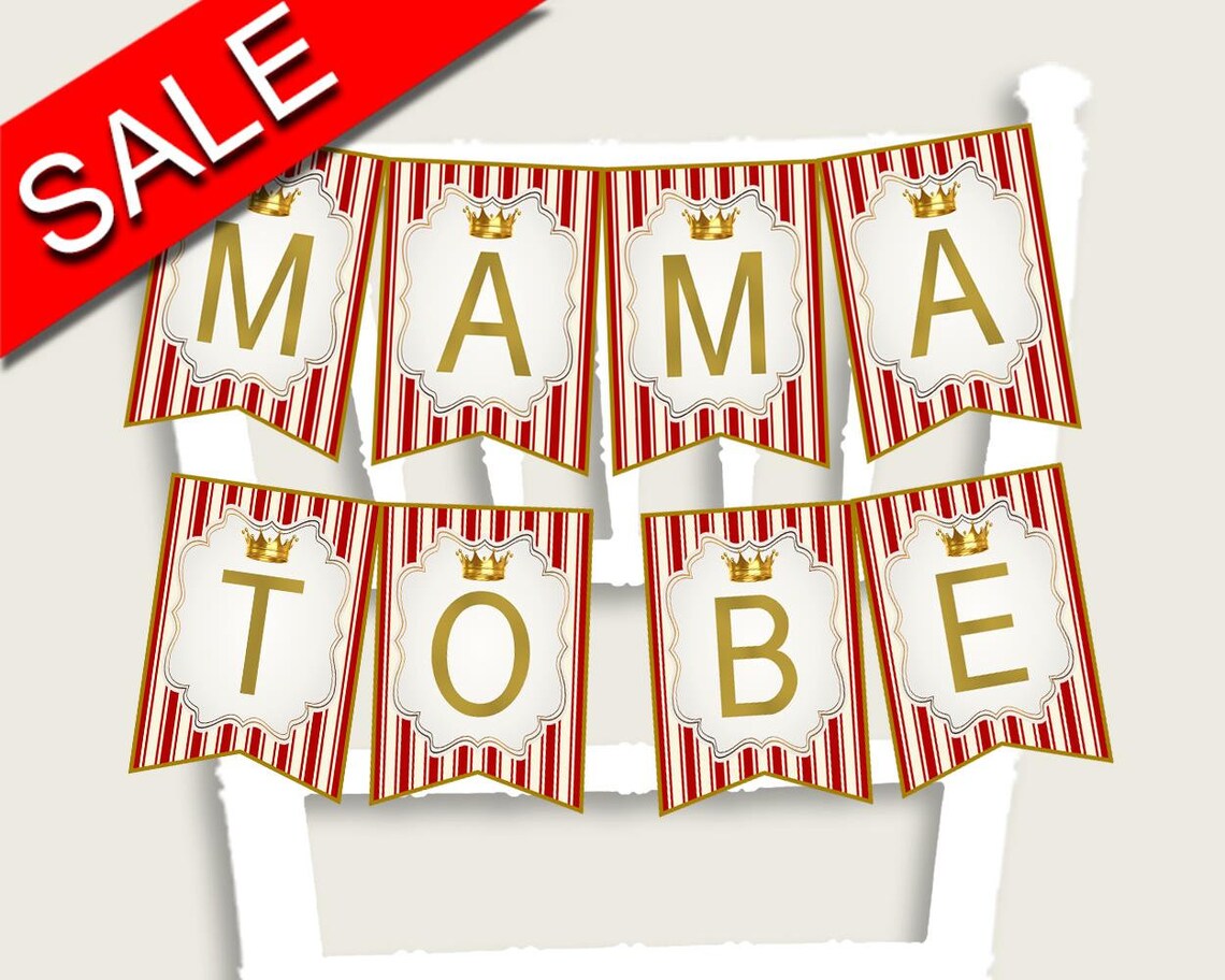 Chair Banner Baby Shower Chair Banner Prince Baby Shower Chair | Etsy