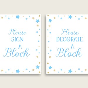Blue Gold Please Sign A Block Sign and Decoarate A Block Sign ...