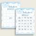 Whale Baby Shower Bingo Cards Printable, Blue White Baby Shower Boy, 60 ...