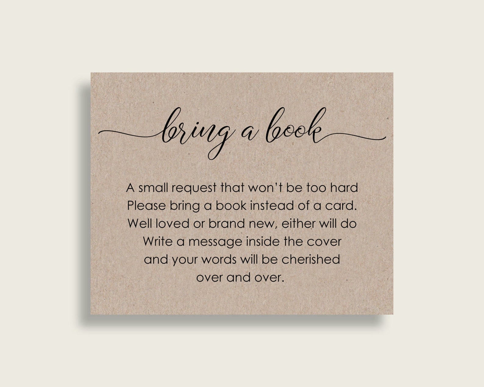 Bring A Book Baby Shower Bring A Book Kraft Baby Shower Bring - Etsy