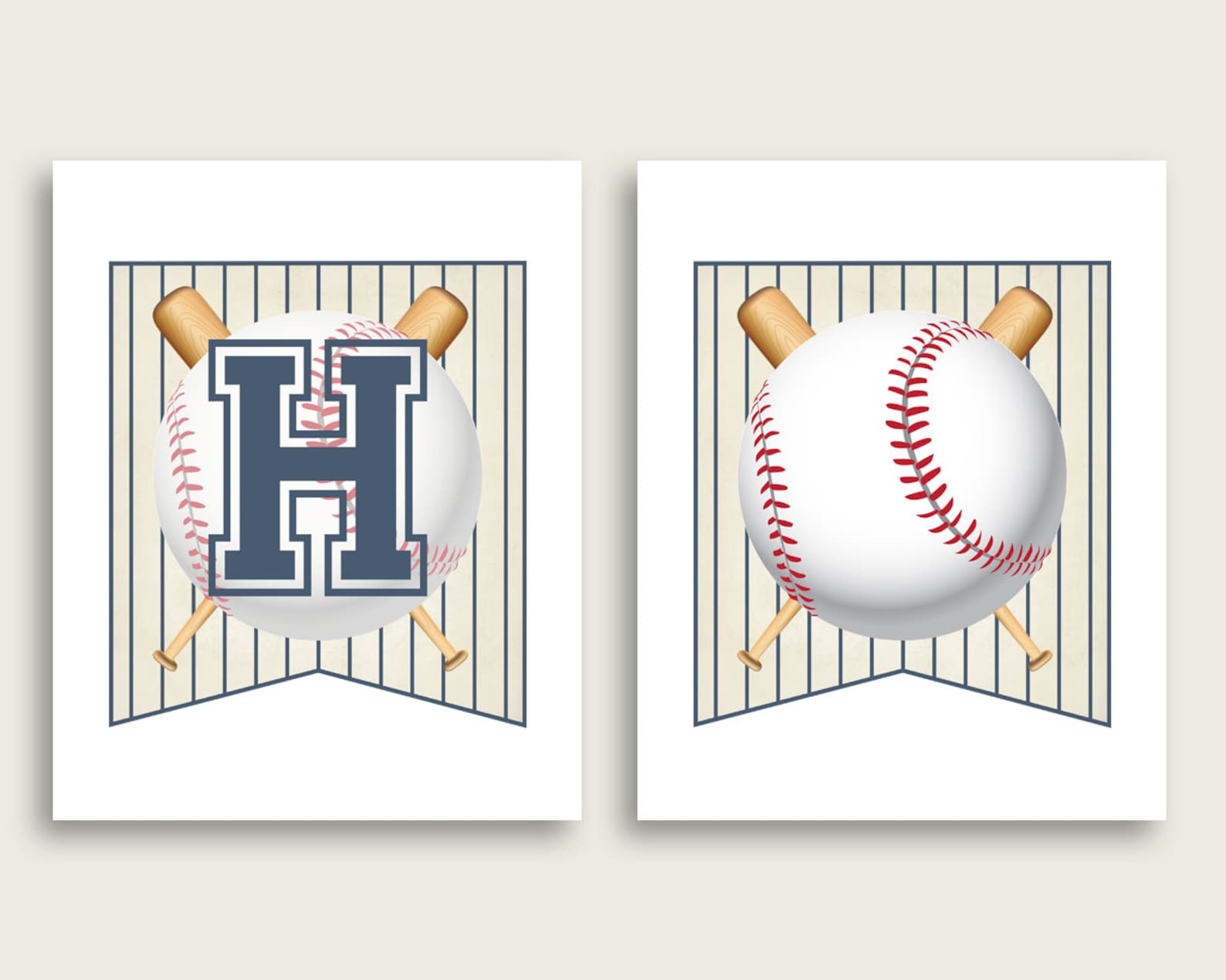 Baseball Baby Shower Banner All Letters, Birthday Party Banner ...