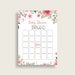 Watercolor Flowers Baby Shower Bingo Cards Printable Pink - Etsy