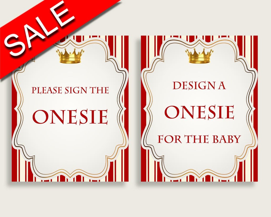 Sign the Onesie Baby Shower Design A Onesie Prince Baby Shower | Etsy