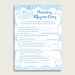 Whale Nursery Rhyme Quiz Printable, Blue White Nursery Rhyme Game, Blue ...