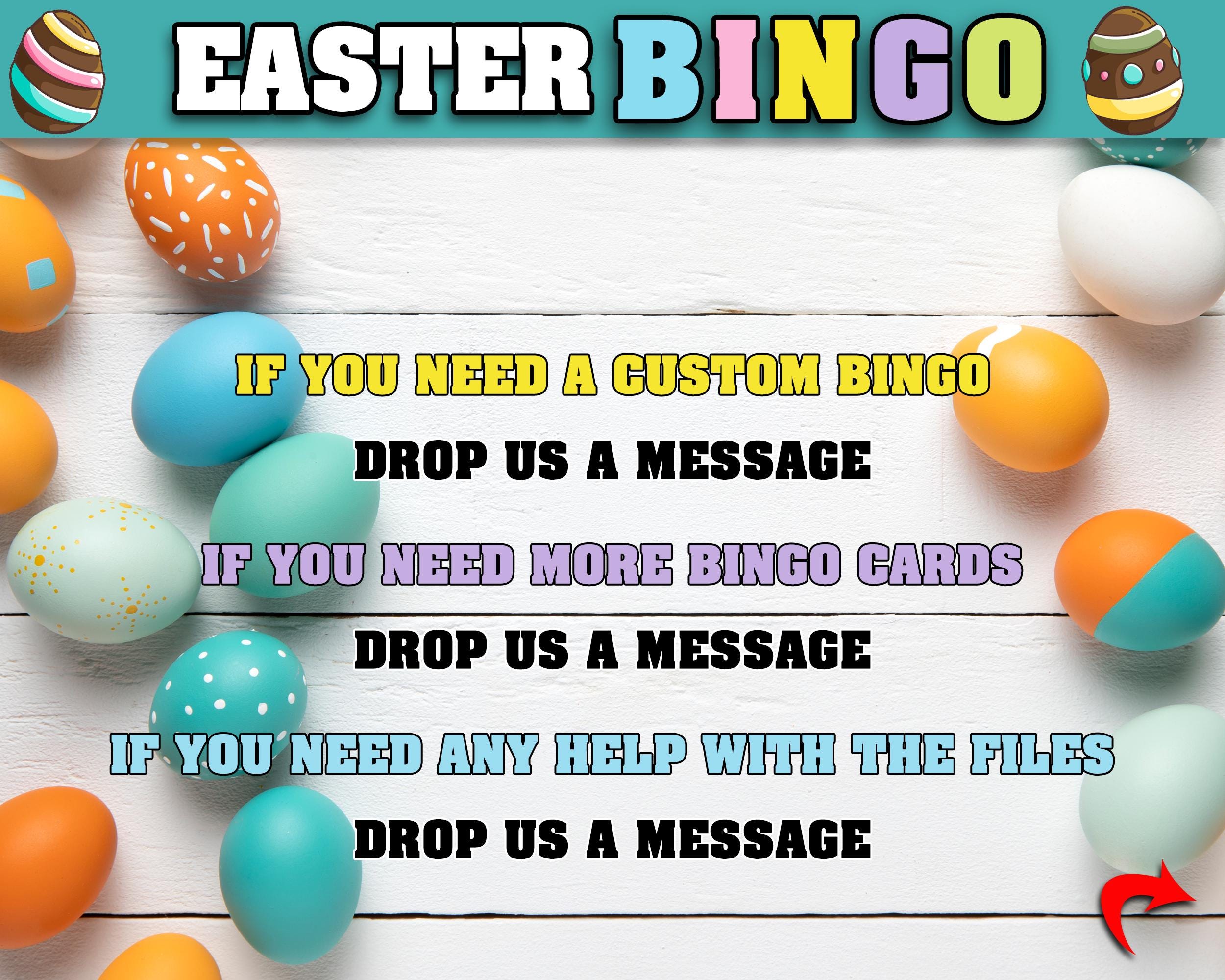 Easter Bingo Game, Spring Bingo Printable, 60 Bingo Cards for Kids ...