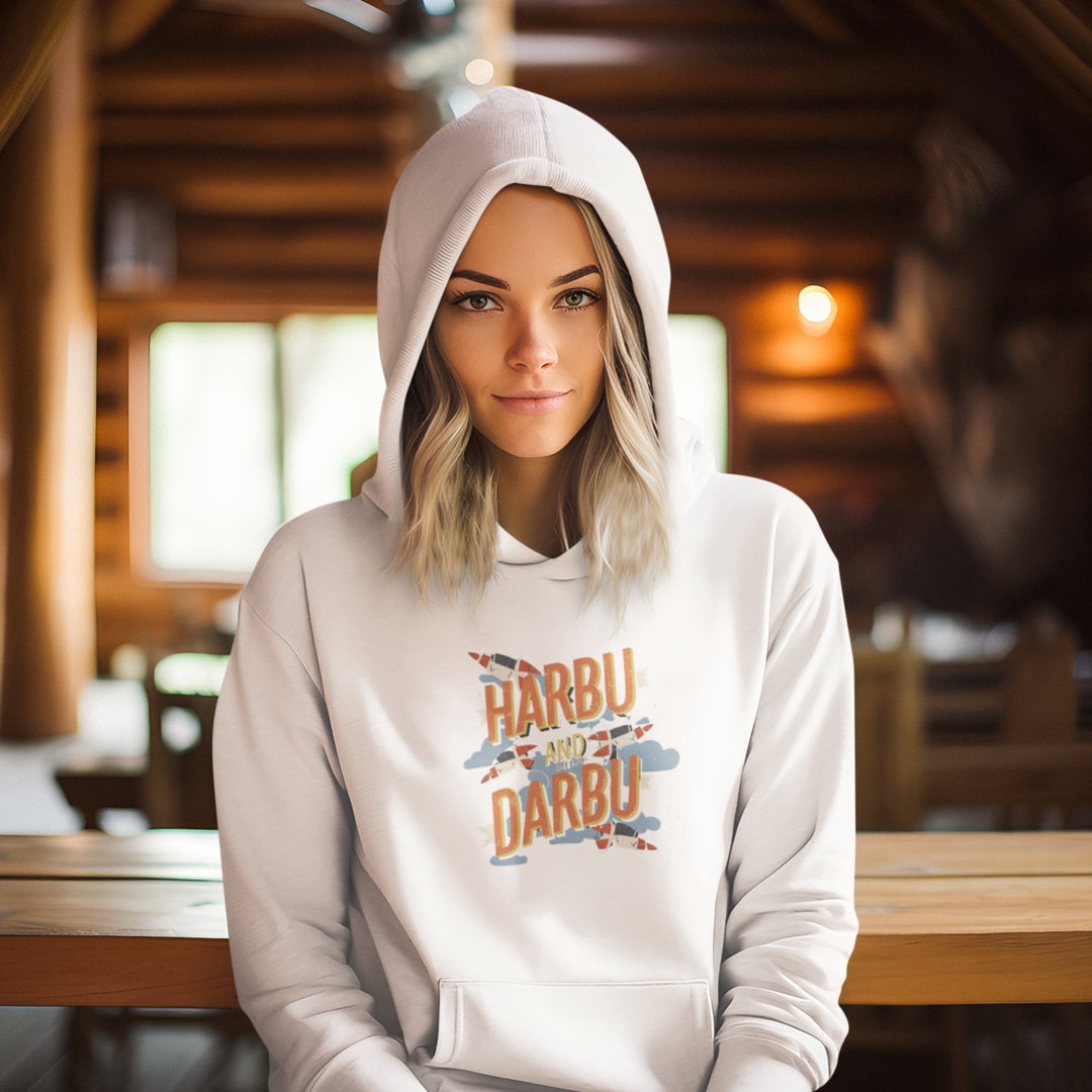 Boutique Design harbu Darbu White Unisex Hoodie Unique Design Custom ...