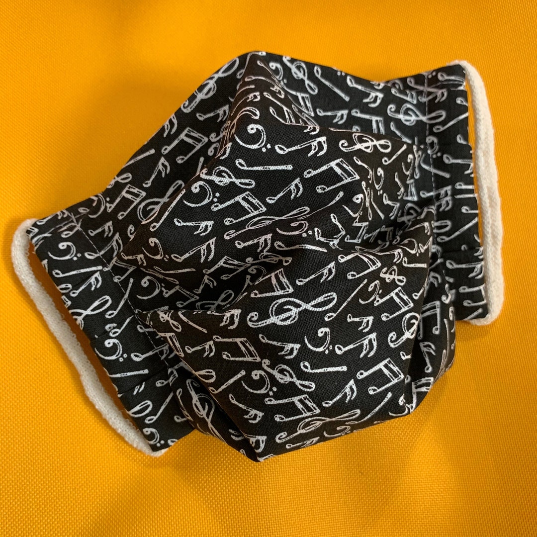 Handmade Music Notes Face Mask / Reusable Face Masks / Cotton Masks - Etsy