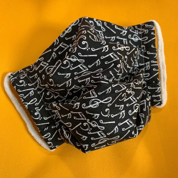 Handmade Music Notes Face Mask / Reusable Face Masks / Cotton | Etsy