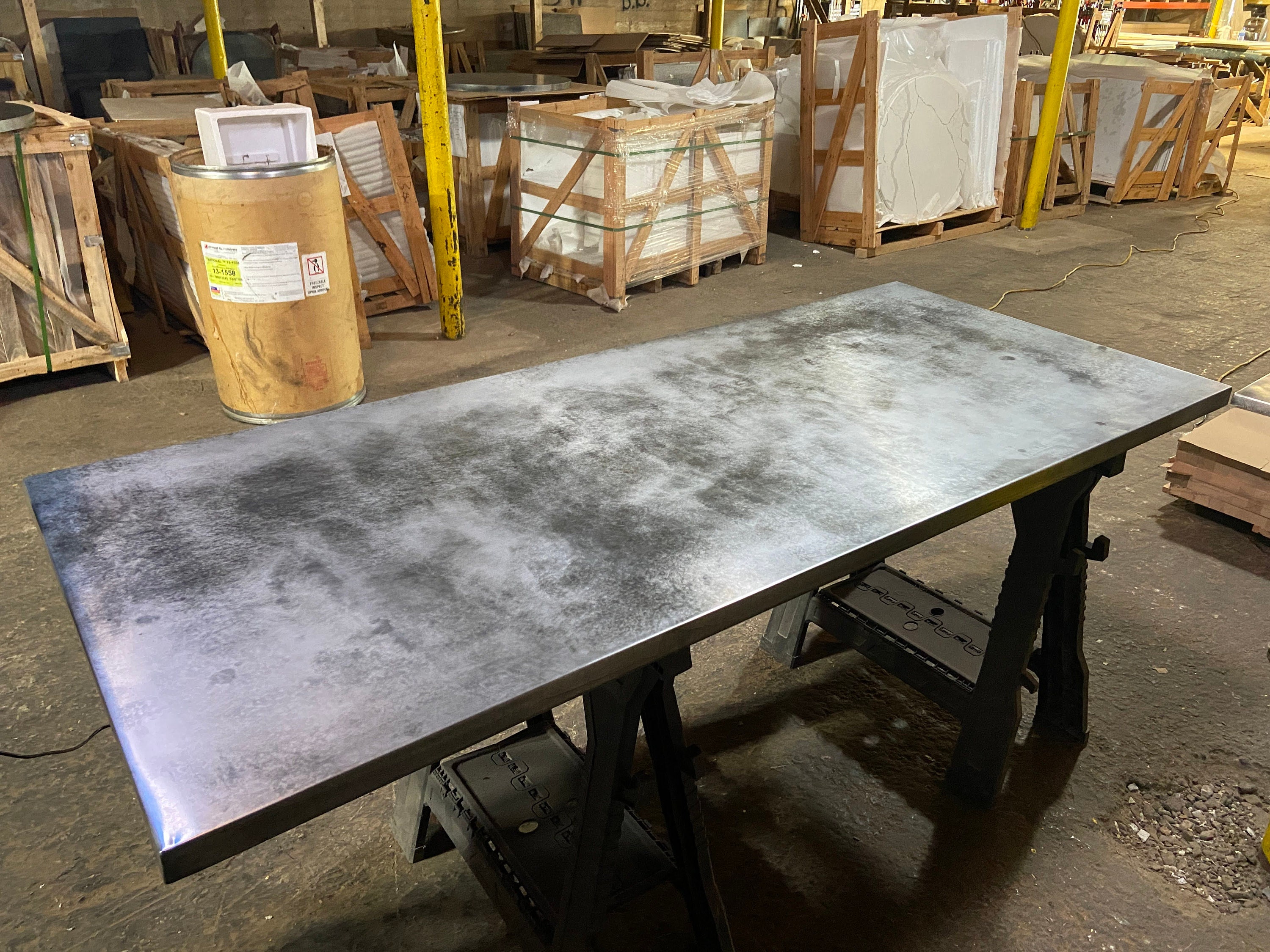 Zinc Table Top Colors For Sheets Zinc Table Tops Table Designs