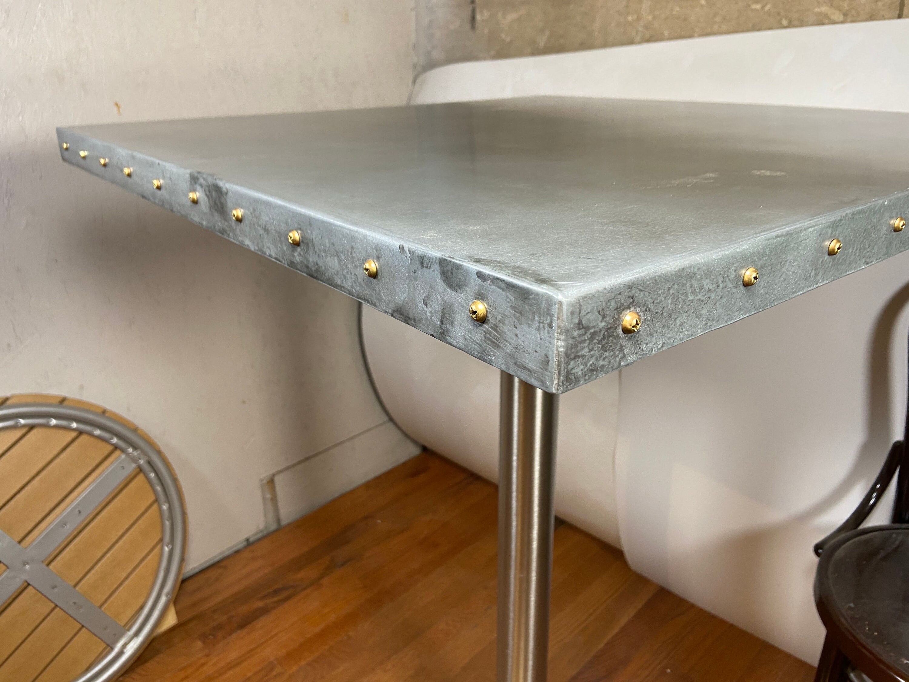 Zinc Table Top W/rivets - Etsy