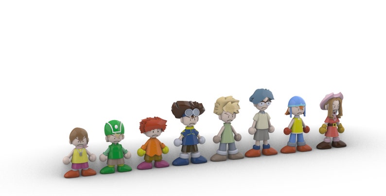 Digimon Adventure Piedmon Keychain Digi Destined- 3D Printed Digital ...